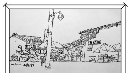 钢笔速写简单入门图片 速写入门简单 速写入门基础画简单 大山谷图库